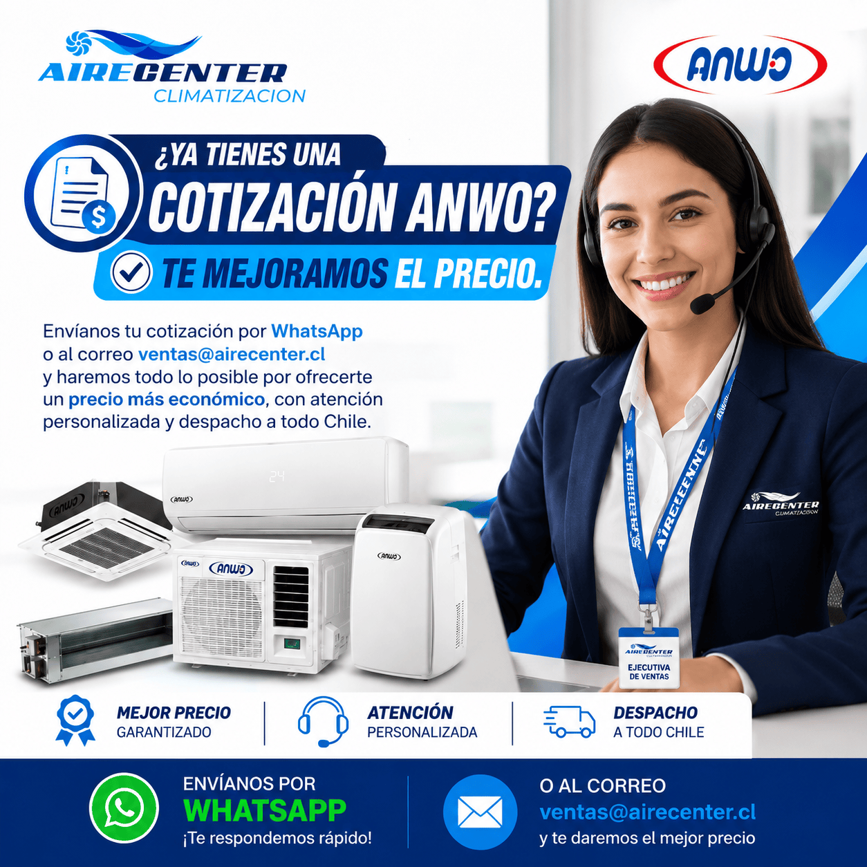 Aire Acondicionado y Climatización | Venta de Equipos ANWO